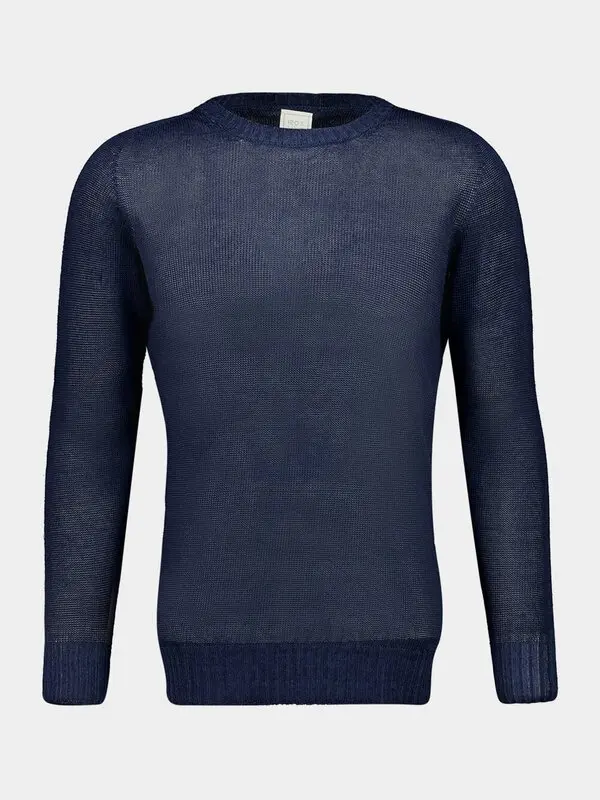 120% Lino Linen Knitwear - Blue