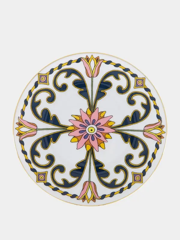 La DoubleJ Azzurro Mini Porcelain Plate - Multicolour