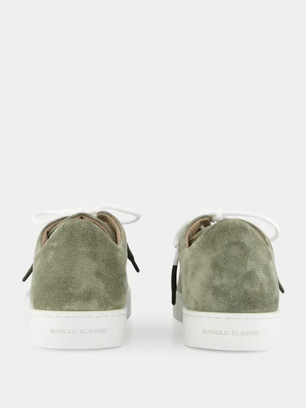 Manolo Blahnik Semanado Lace-up Sneakers - Grey