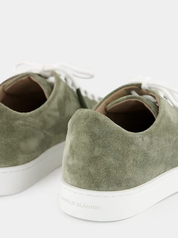 Manolo Blahnik Semanado Lace-up Sneakers - Grey