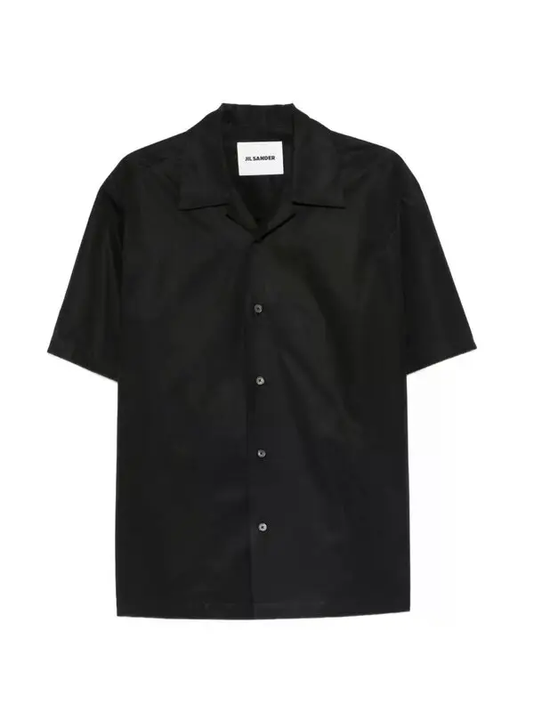 JIL SANDER Buttoned Short-sleeve Shirt - Black