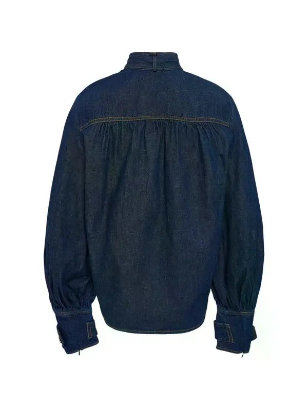 Zimmermann Bow-detail Denim Blouse