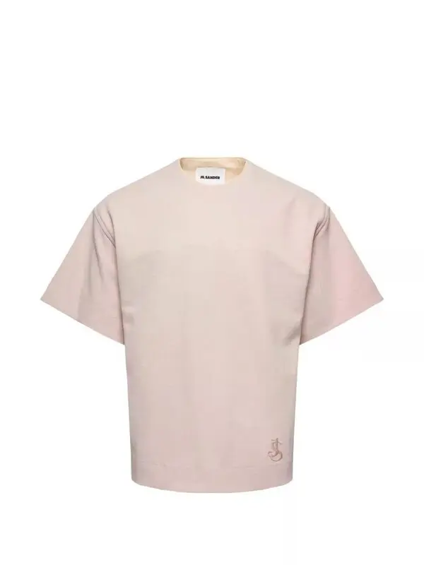 JIL SANDER Embroidered-detail Cotton T-shirt