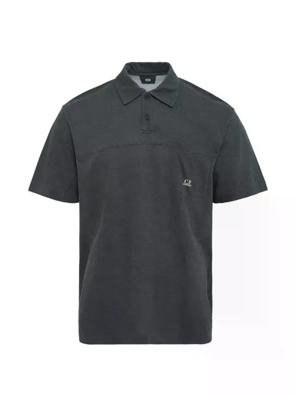 C.P. COMPANY 20/1 Patch-pocket Polo Shirt - Grey