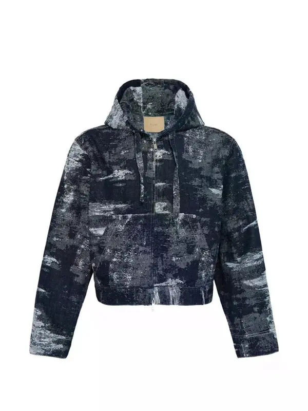 TAAKK Drawstring-detail Denim Hoodie