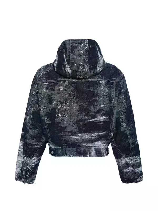 TAAKK Drawstring-detail Denim Hoodie
