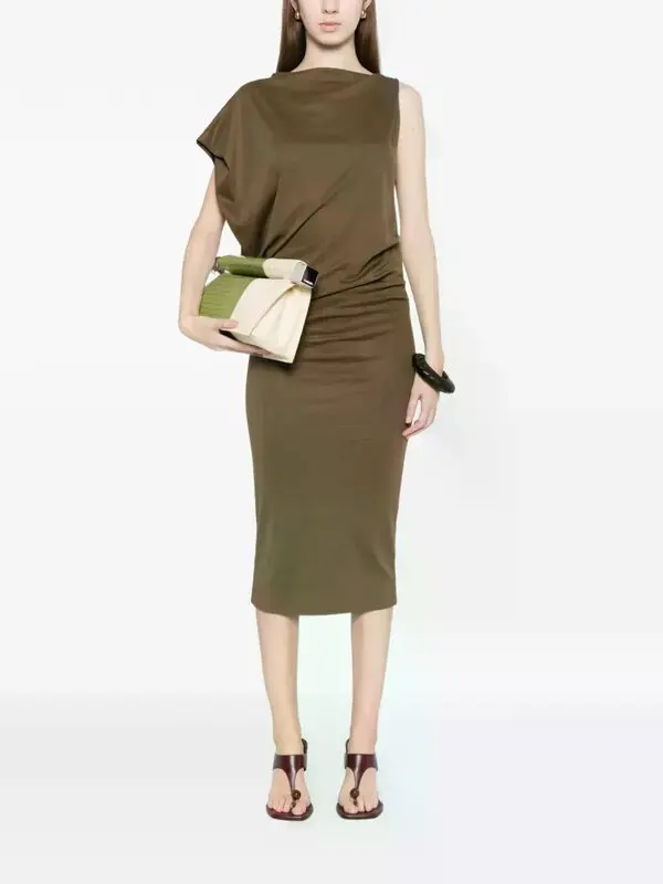 Jacquemus La Robe Draped Midi Dress