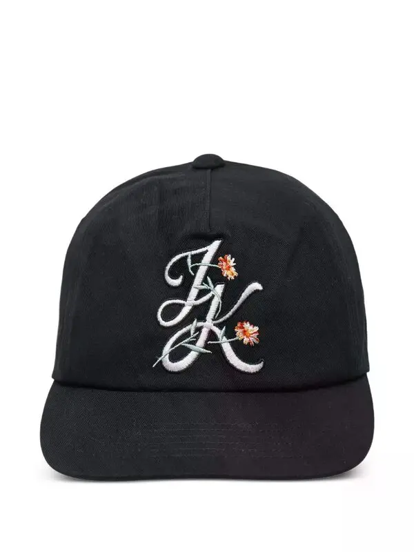 JUNTAE KIM Embroidery-detail Cotton Cap - Black