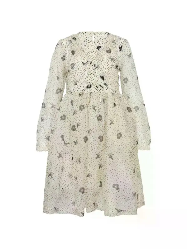 RENLI SU Printed Long Sleeve Dress