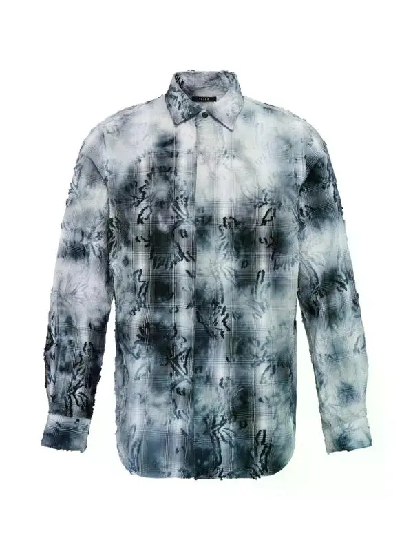 TAAKK Bleached Effect Check Shirt