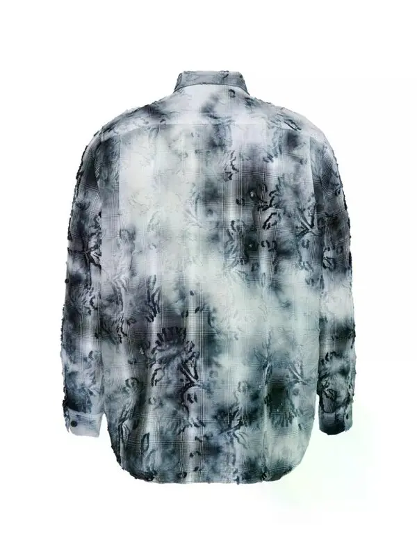 TAAKK Bleached Effect Check Shirt