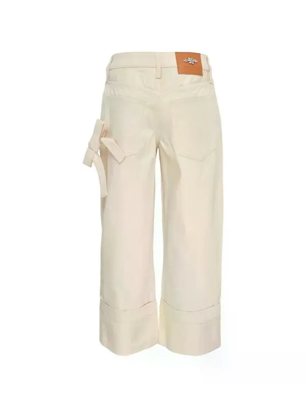 Simone Rocha Bow Straight Jeans - Neutrals