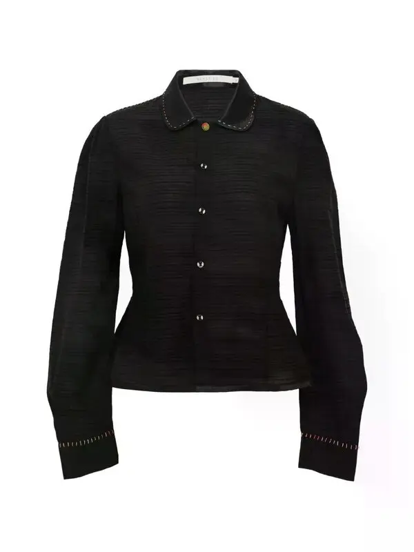 RENLI SU Satin Collar Blouse