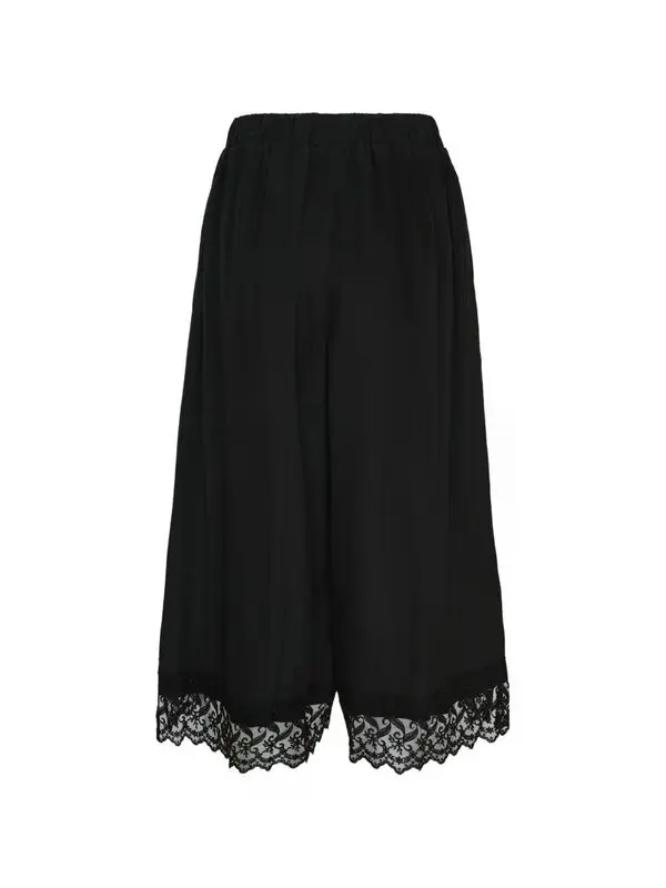 Simone Rocha Cropped Trousers With Lace Trim