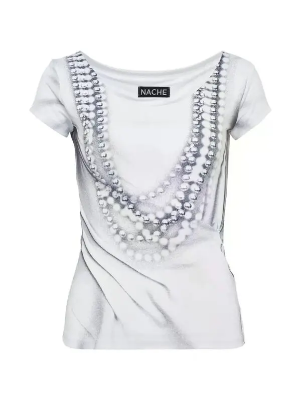 Hache Pearl-print T-shirt