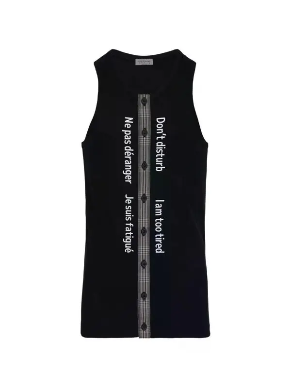 Yohji Yamamoto Slogan-print Tank Top