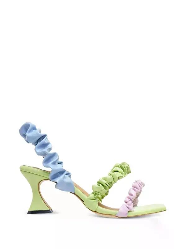 PACE Ruched Sandals - Green