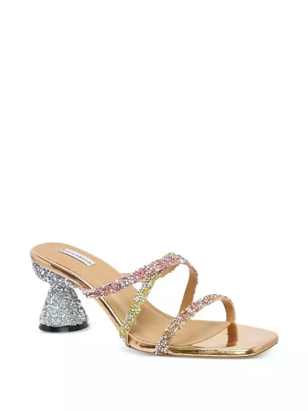 PACE Embellished Strap Sandals - Gold