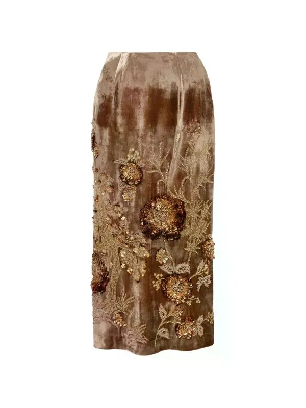 Biyan Sequin-embellished Midi Skirt