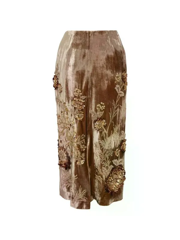 Biyan Sequin-embellished Midi Skirt