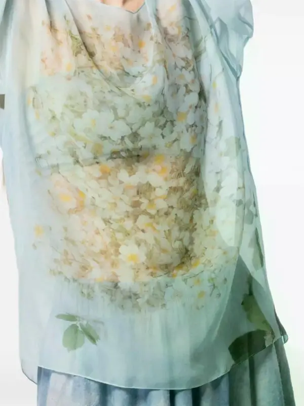 ANNTIAN Printed Chiffon Top
