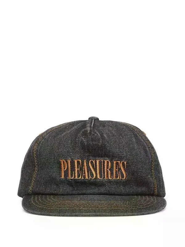 PLEASURES Logo-embroidered Baseball Cap - Black