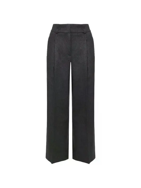 Peserico Pleated Wide Leg Trousers - Grey