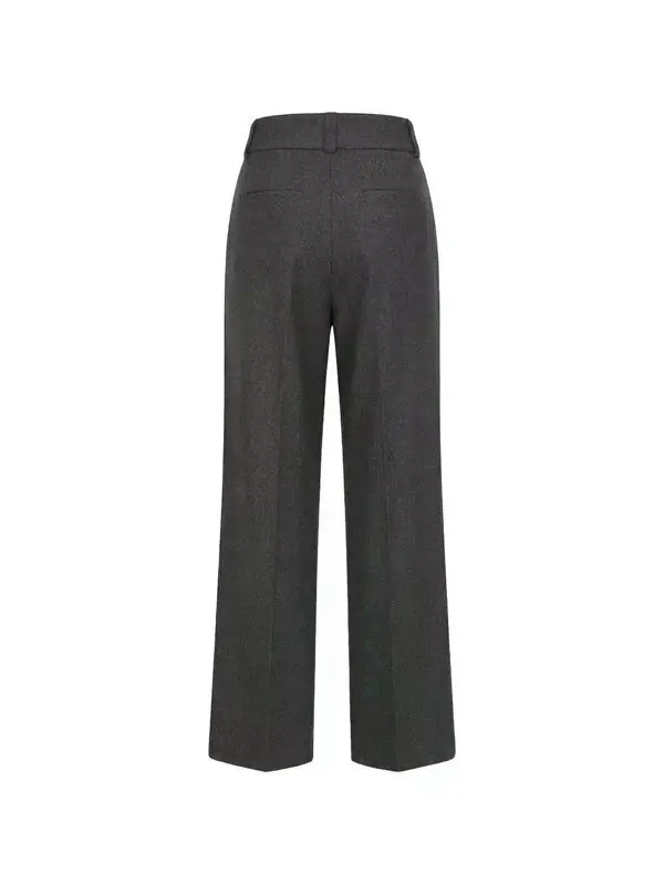 Peserico Pleated Wide Leg Trousers - Grey