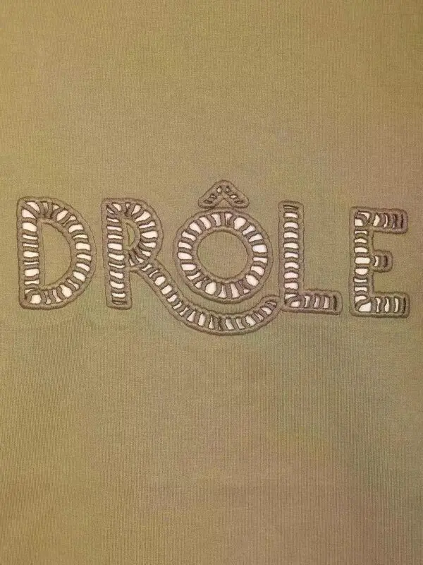 Drole De Monsieur Embroidered Logo Detail T-shirt - Green