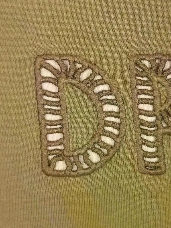 Drole De Monsieur Embroidered Logo Detail T-shirt - Green