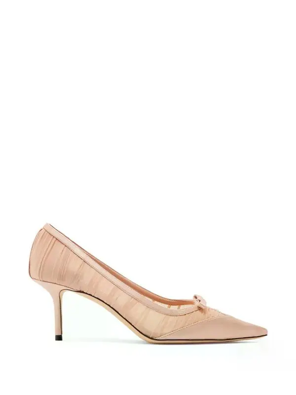 JIMMY CHOO Love Mesh Pointed Pumps - Neutrals