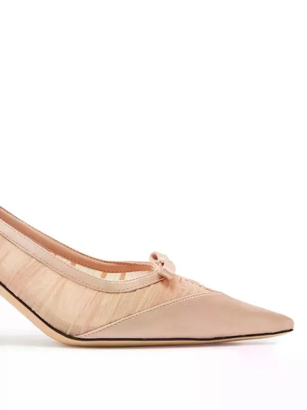 JIMMY CHOO Love Mesh Pointed Pumps - Neutrals