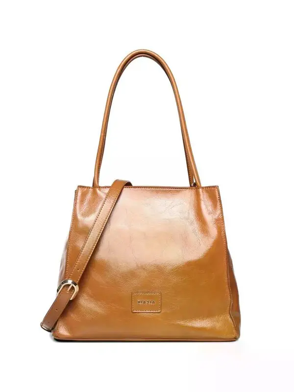 BIASIA Logo-patch Tote - Brown