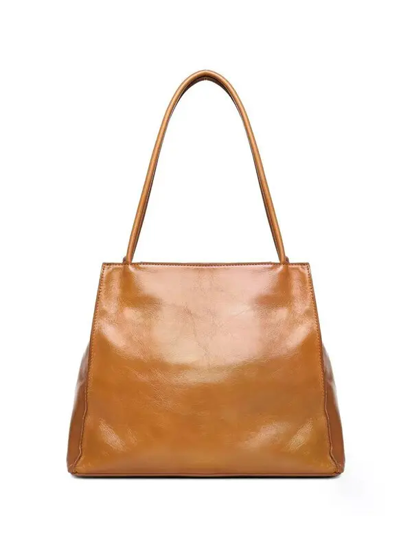 BIASIA Logo-patch Tote - Brown
