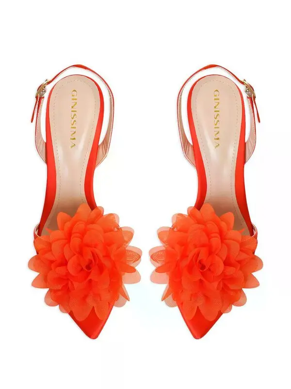 GINISSIMA Julia Heeled Sandals - Orange