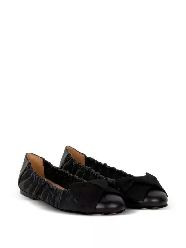 Status Ribbon-detail Ballerinas - Black