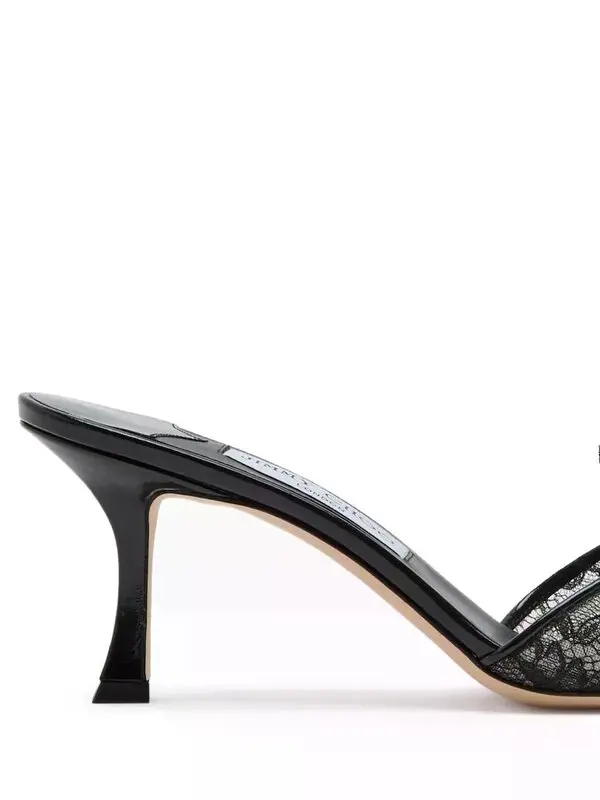 JIMMY CHOO Skye Corsage Bow-detail Mules - Black