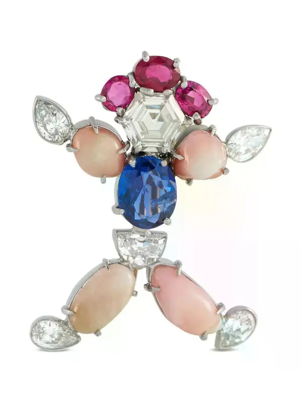 LB EXCLUSIVE Multi-stone Brooch - Silver