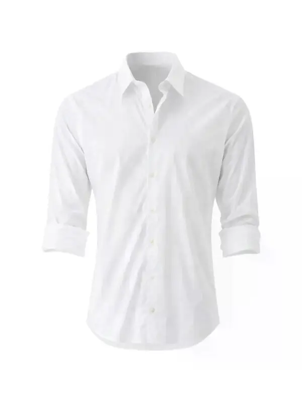 PATRICK ASSARAF Darted Long-sleeved Cotton Shirt