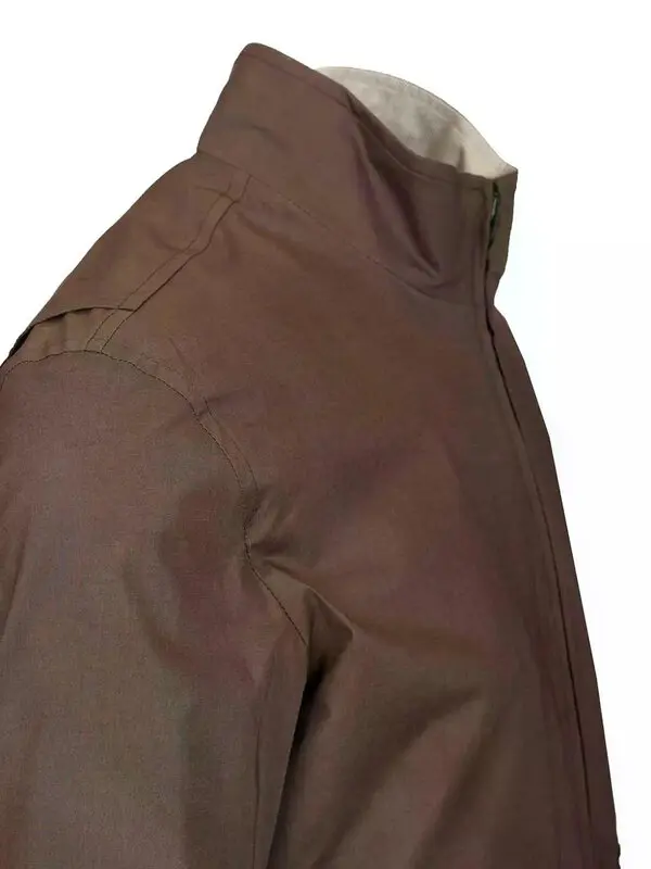 Herno Zip-up Cotton Bomber Jacket - Brown