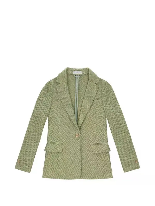 CIRCOLO 1901 Single-breasted Slim-fit Knitted Cotton Blazer - Green
