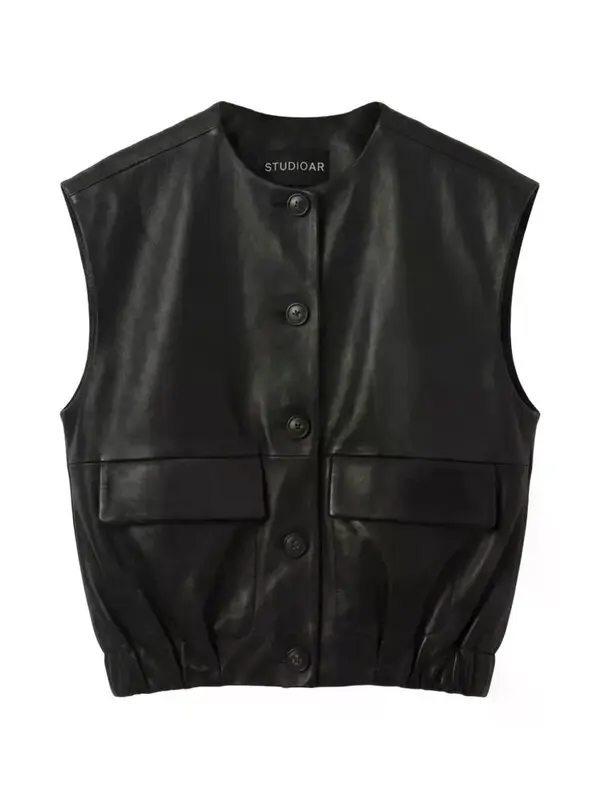 STUDIO AR Button Gilet - Black