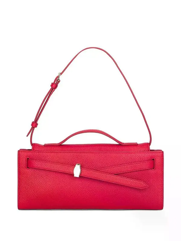 Veronica Beard Dash Leather Clutch - Red