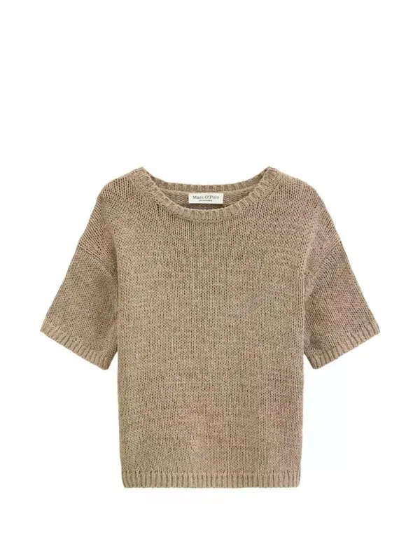 Marc O'polo Short-sleeve Knit Sweater - Brown