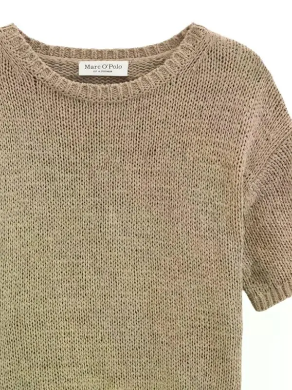 Marc O'polo Short-sleeve Knit Sweater - Brown