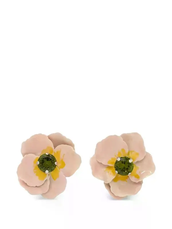 Simone Rocha Flower-shaped Stud Earrings - Silver
