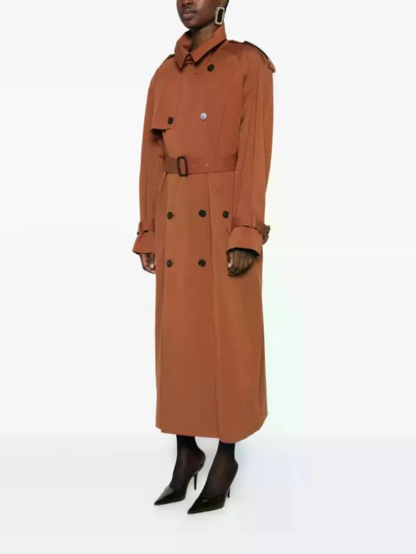 Saint Laurent Belted Double-breasted Coat