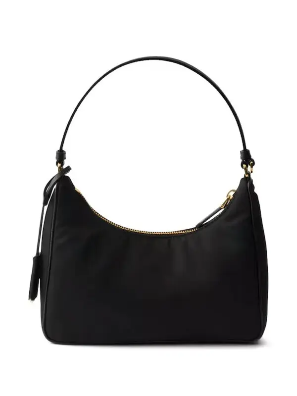 Prada Re-edition 2005 Shoulder Bag With Triangle Logo - Black