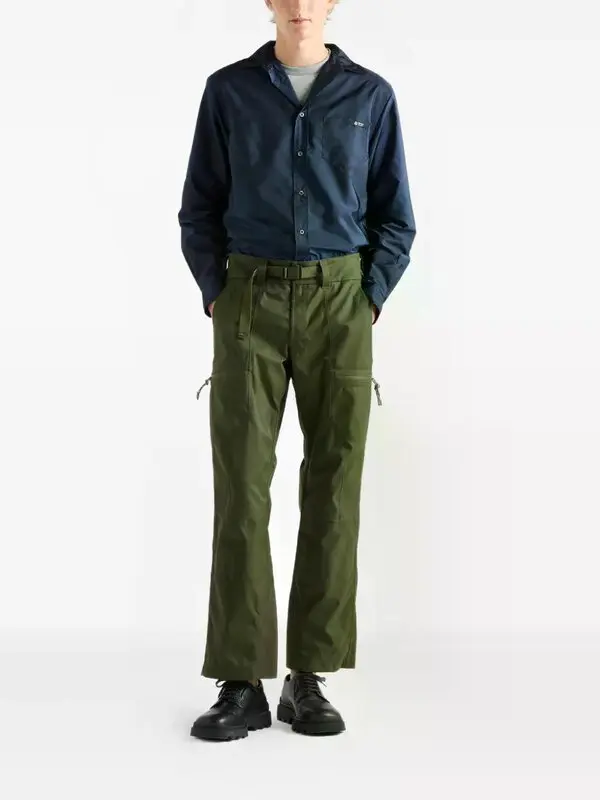 Prada Logo-label Pocket Shirt - Blue
