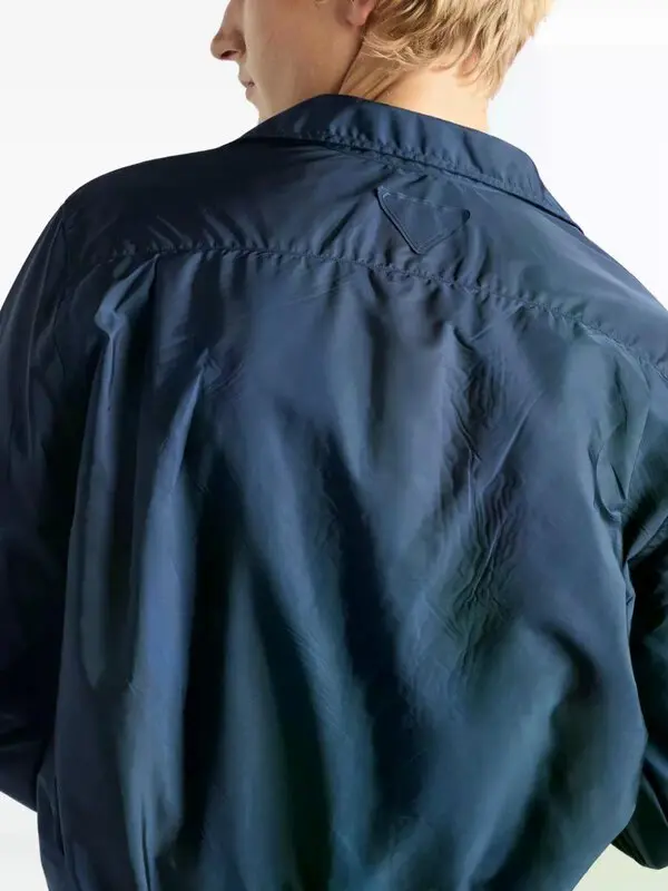 Prada Logo-label Pocket Shirt - Blue